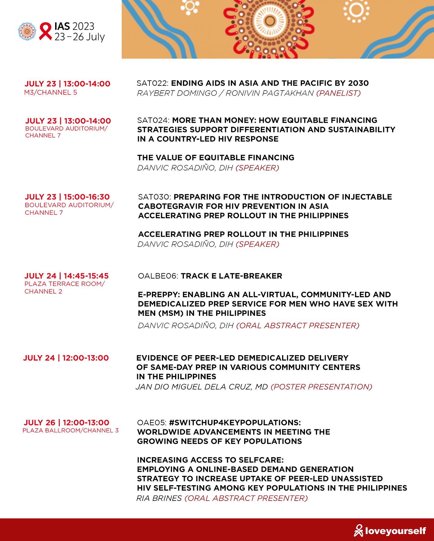 LoveYourself in Brisbane for IAS 2023 on HIV Science - LoveYourself Inc.